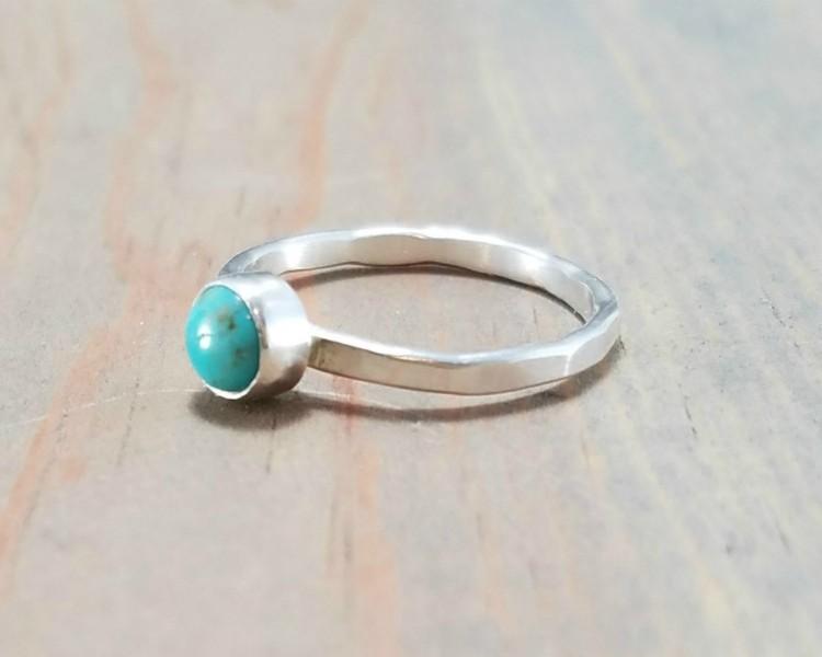 Handmade Turquoise Stackable Ring | BloomingOak Design